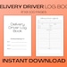 Delivery Driver Log Book | Printable Log to Track Deliveries Accurately ...