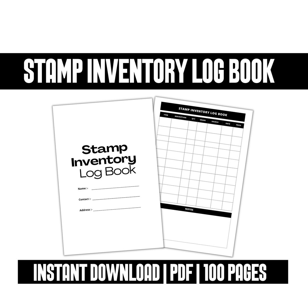 Stamp Inventory Log Book - Etsy