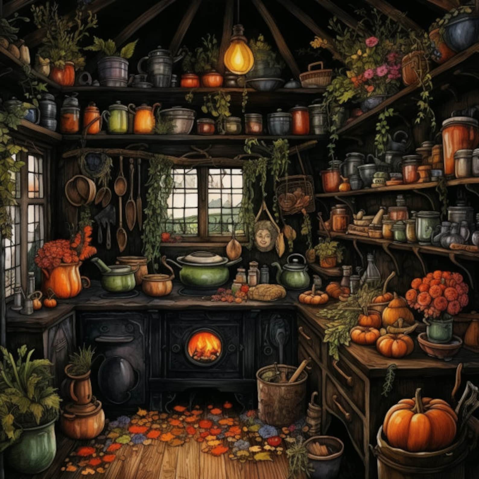 Cross Stitch Pattern Witches Kitchen Full Coverage - Etsy
