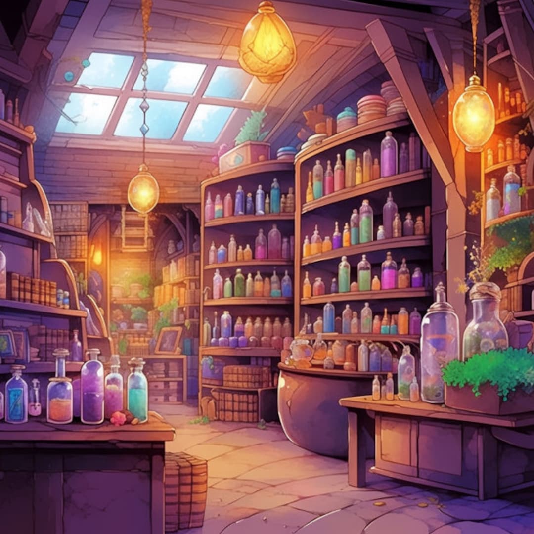 Cross Stitch Pattern Magic Potion Shop Full Coverage - Etsy