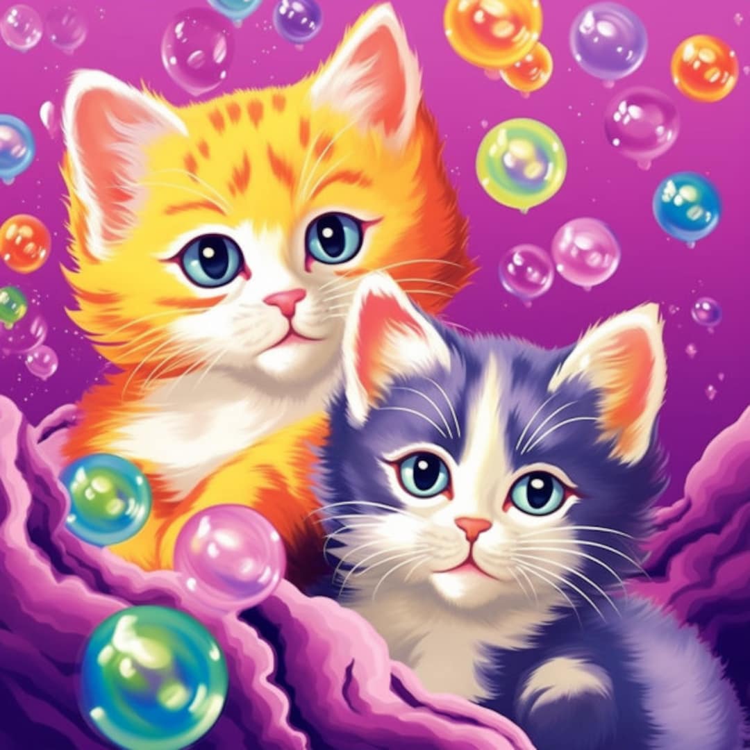Cross Stitch Pattern Bubble Kittens Full Coverage - Etsy