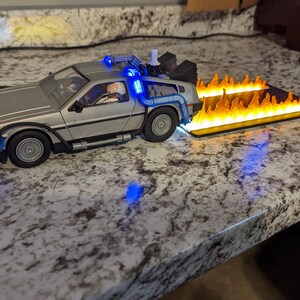 V2 Fire/flame Trails and Light Base for Back to the Future Delorean ...
