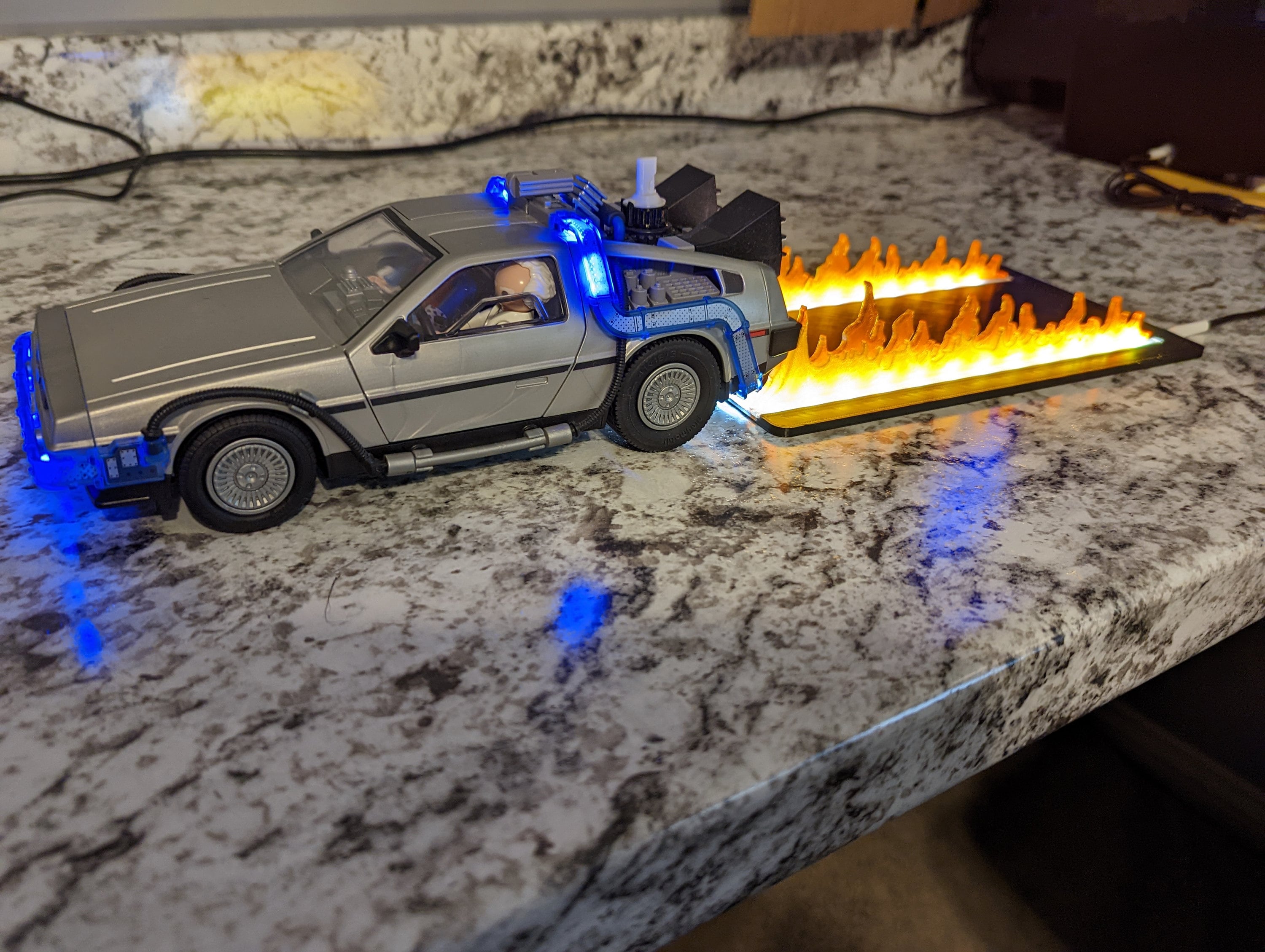 V2 Fire/flame Trails and Light Base for Back to the Future - Etsy