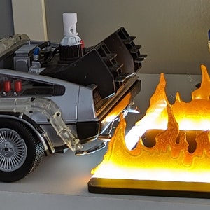 V2 Fire/flame Trails and Light Base for Back to the Future Delorean ...