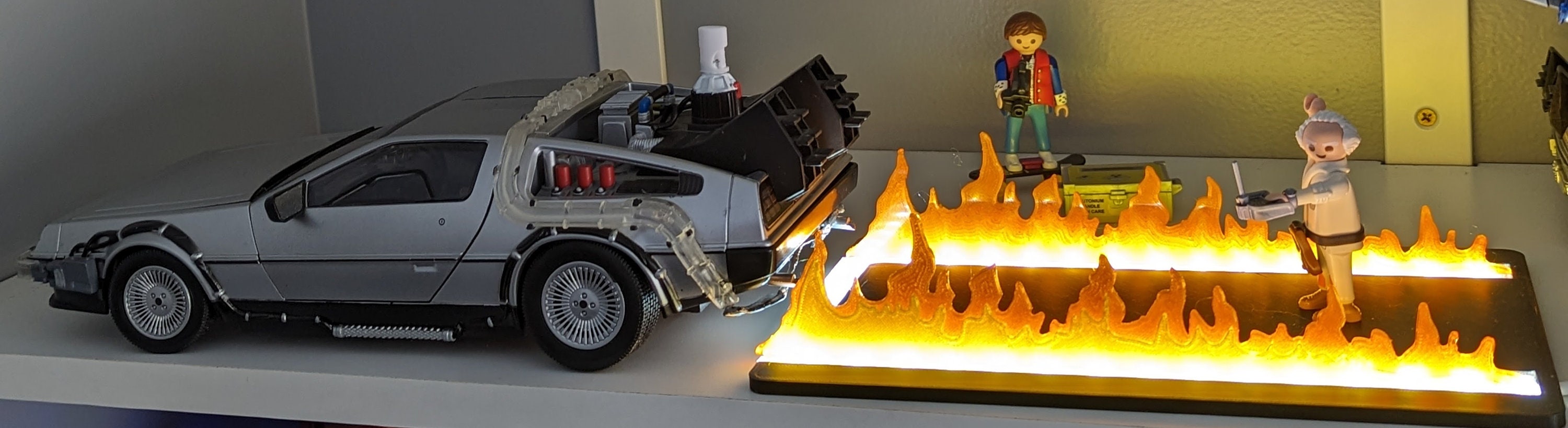 V2 Fire/flame Trails and Light Base for Back to the Future - Etsy