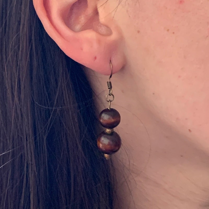 Wood Earrings - Etsy