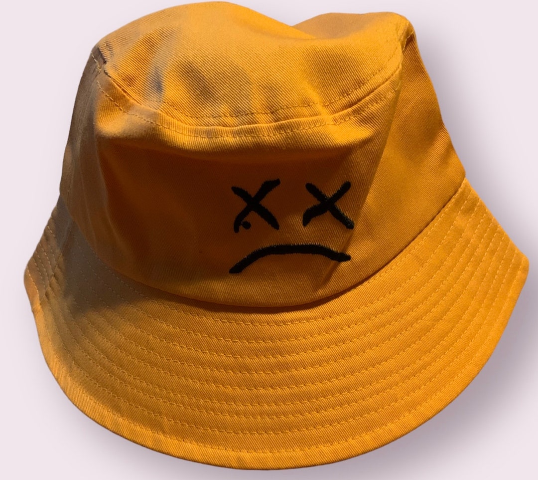 Yellow Sad Face Bucket Hat - Etsy