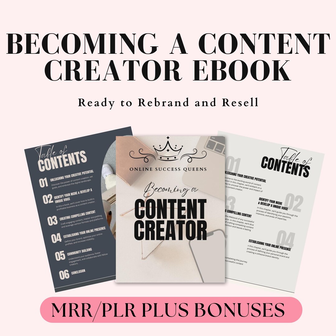 Ebook Template Content Creator, Social Media Creator PLR MRR Canva ...