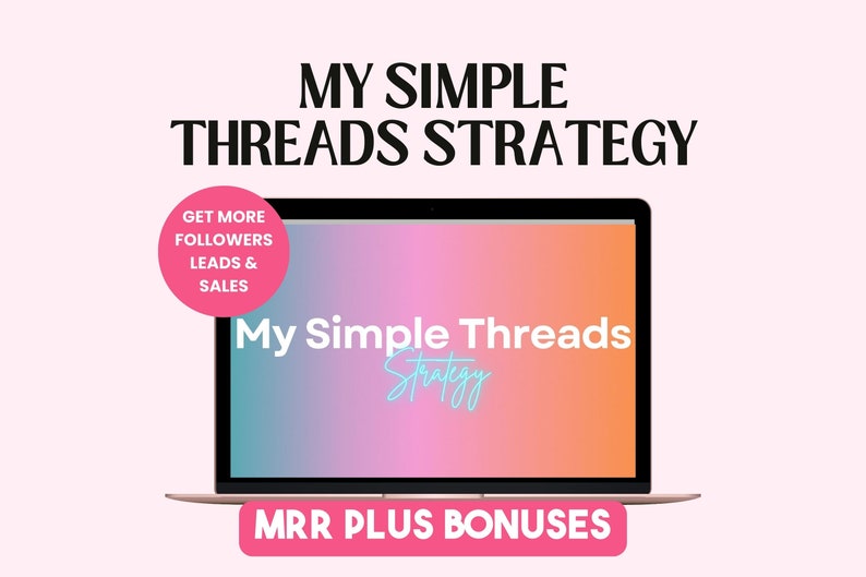 My Simple Threads Strategy MRR How to Grow Followers Connect Make Sales ...