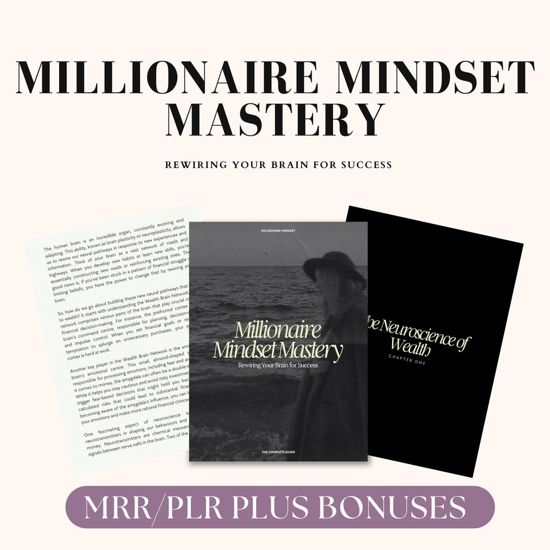 Millionaire Mindset Mastery, Master Resell Rights + Private Label Rights, Rewiring Your Brain ...