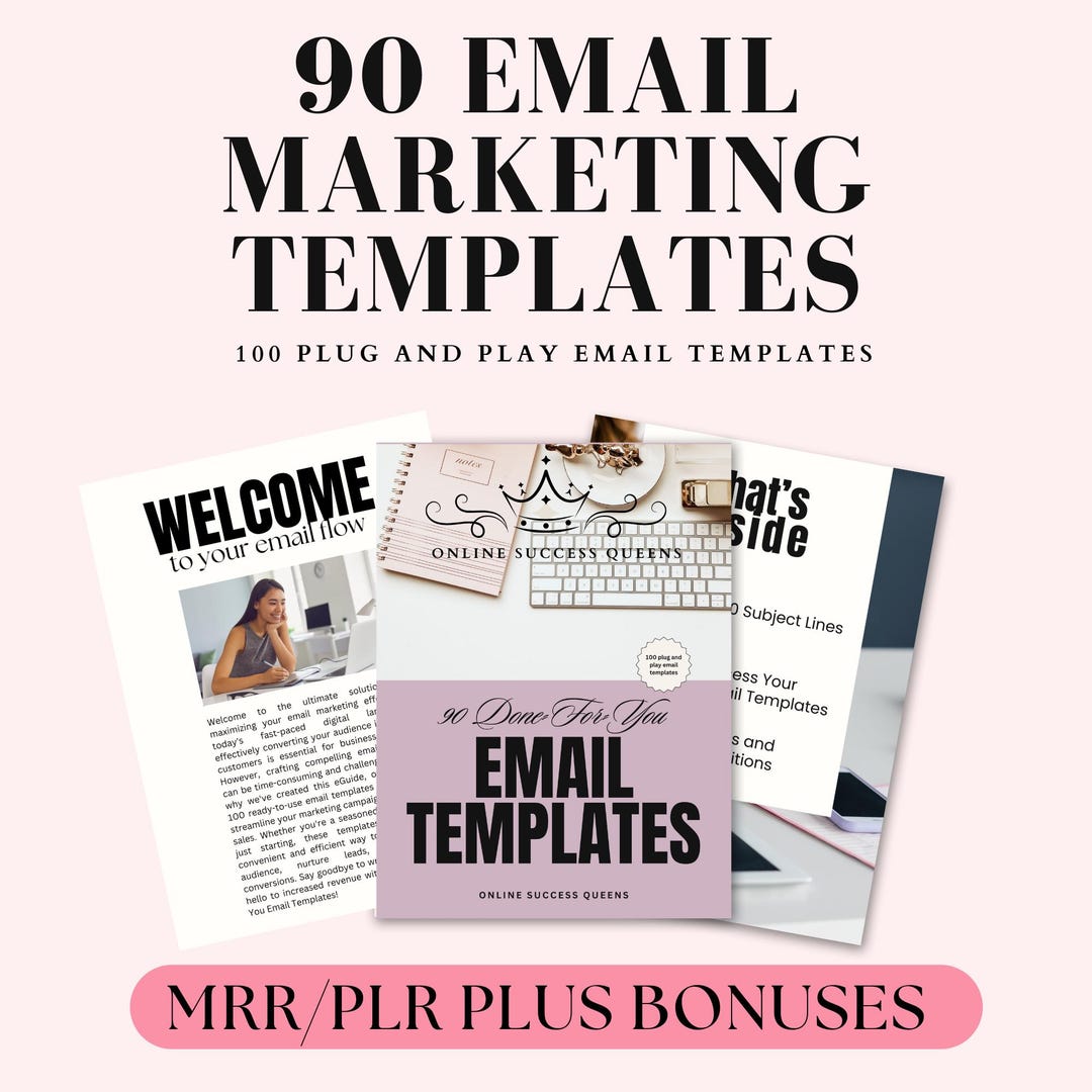 90 Email Marketing Templates Done for You MRR PLR Master Resell Rights ...