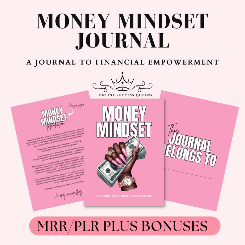 Money Mindset Journal Master Resell Rights | Money Manifesting | Money ...