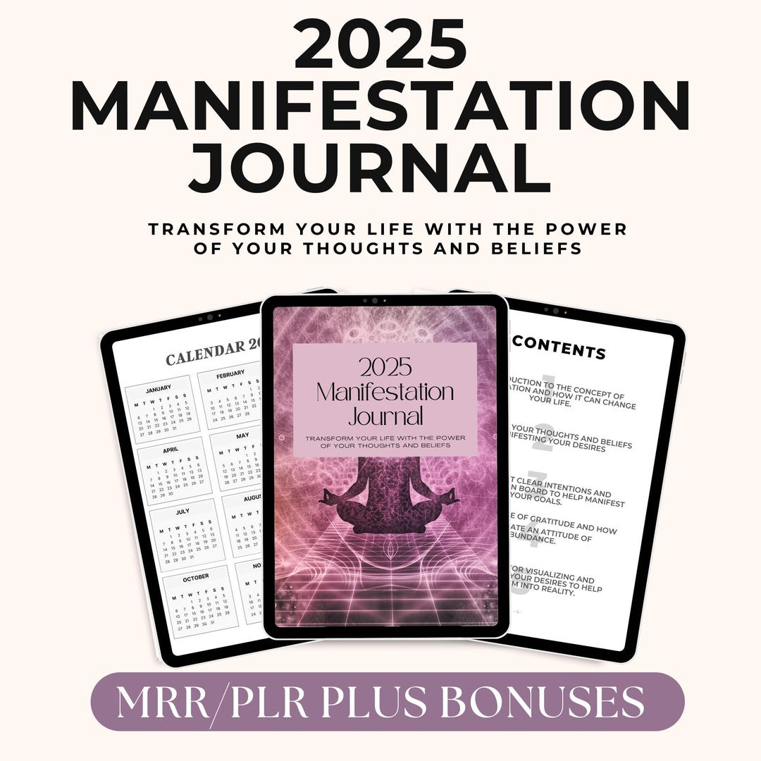 2025 Manifestation Journal Aesthetic Minimalistic Daily Dream Life ...