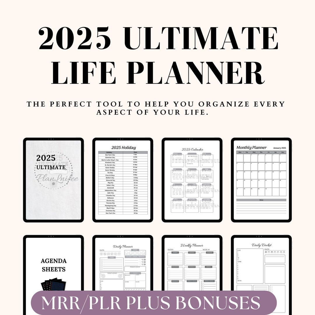 2025 Ultimate Life Planner, All in One Digital Planner, Digital ...