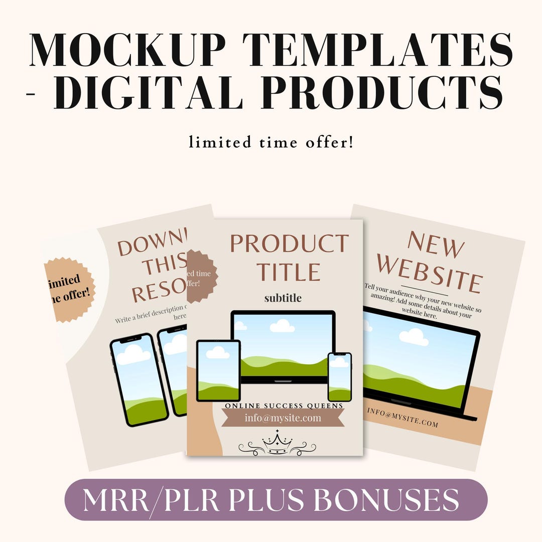 40 Digital Listing Mockup Templates | Etsy Mock up | Digital Product ...