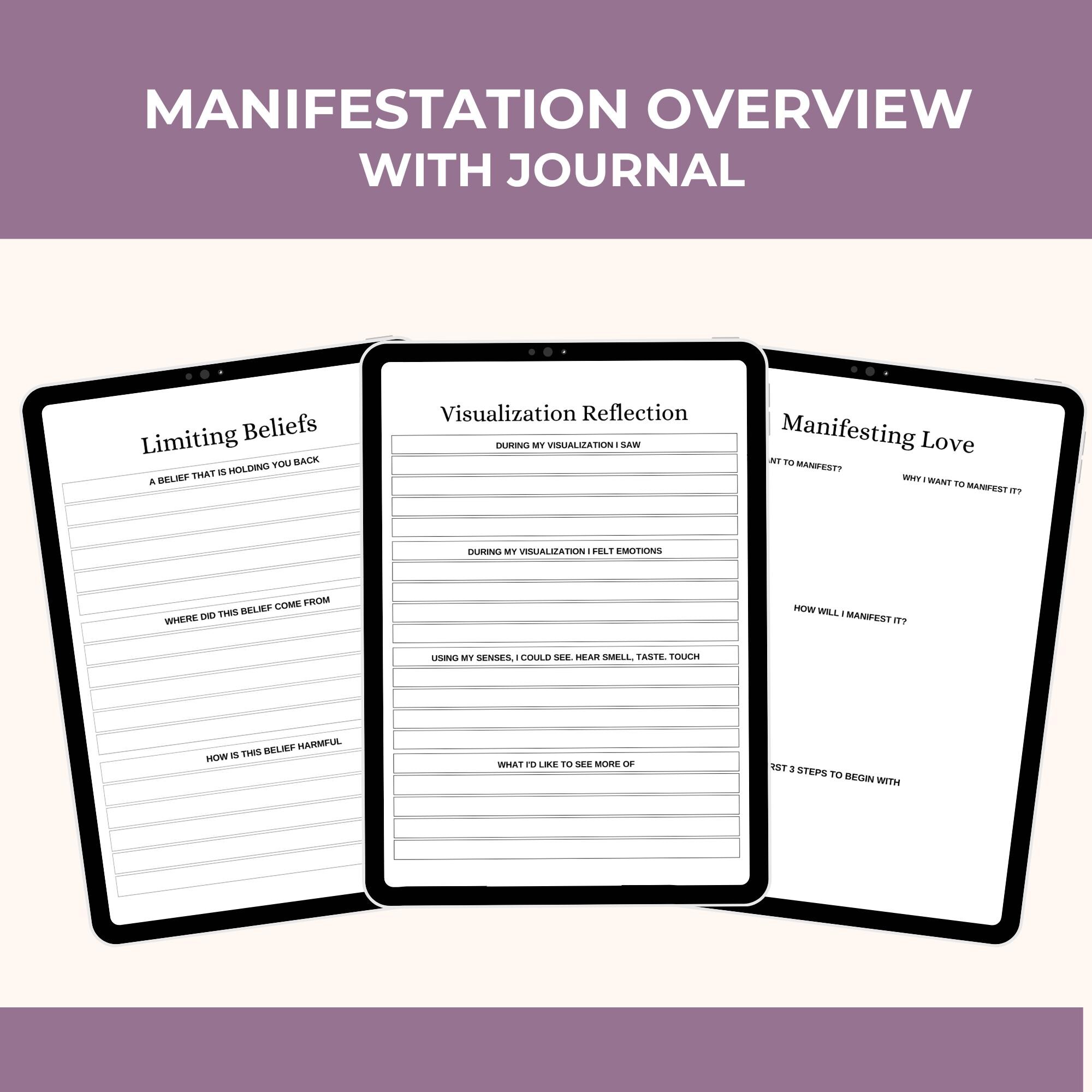 2025 Manifestation Journal Aesthetic Minimalistic Daily Dream Life ...