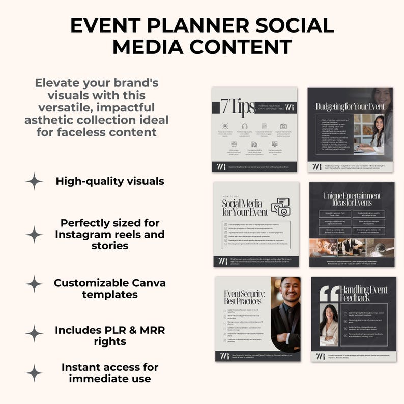 Event Planner Social Media Content, Events and Party Planner Instagram ...