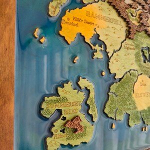 Skyrim Wood Map | Tamriel Engraved Epoxy Map | the Elder Scrolls TES ...