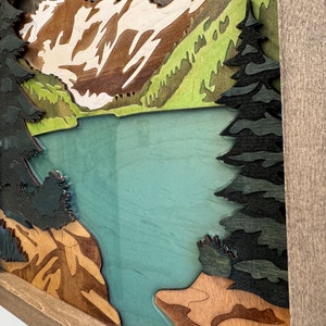 Handcrafted Rocky Mountain National Park Scene Landscape With Epoxy ...