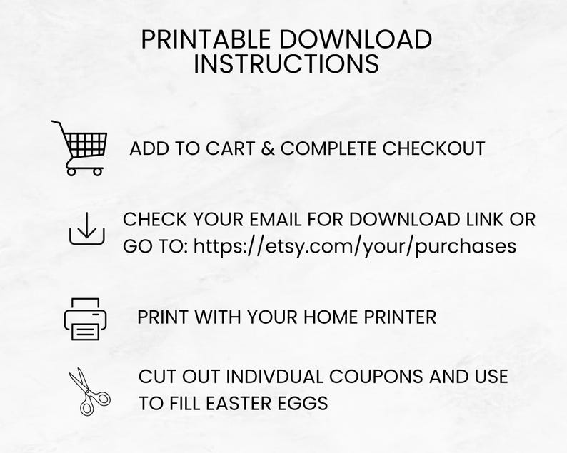 Easter Egg Coupons Printable | Easter Egg Tokens | Easter Egg Stuffers ...