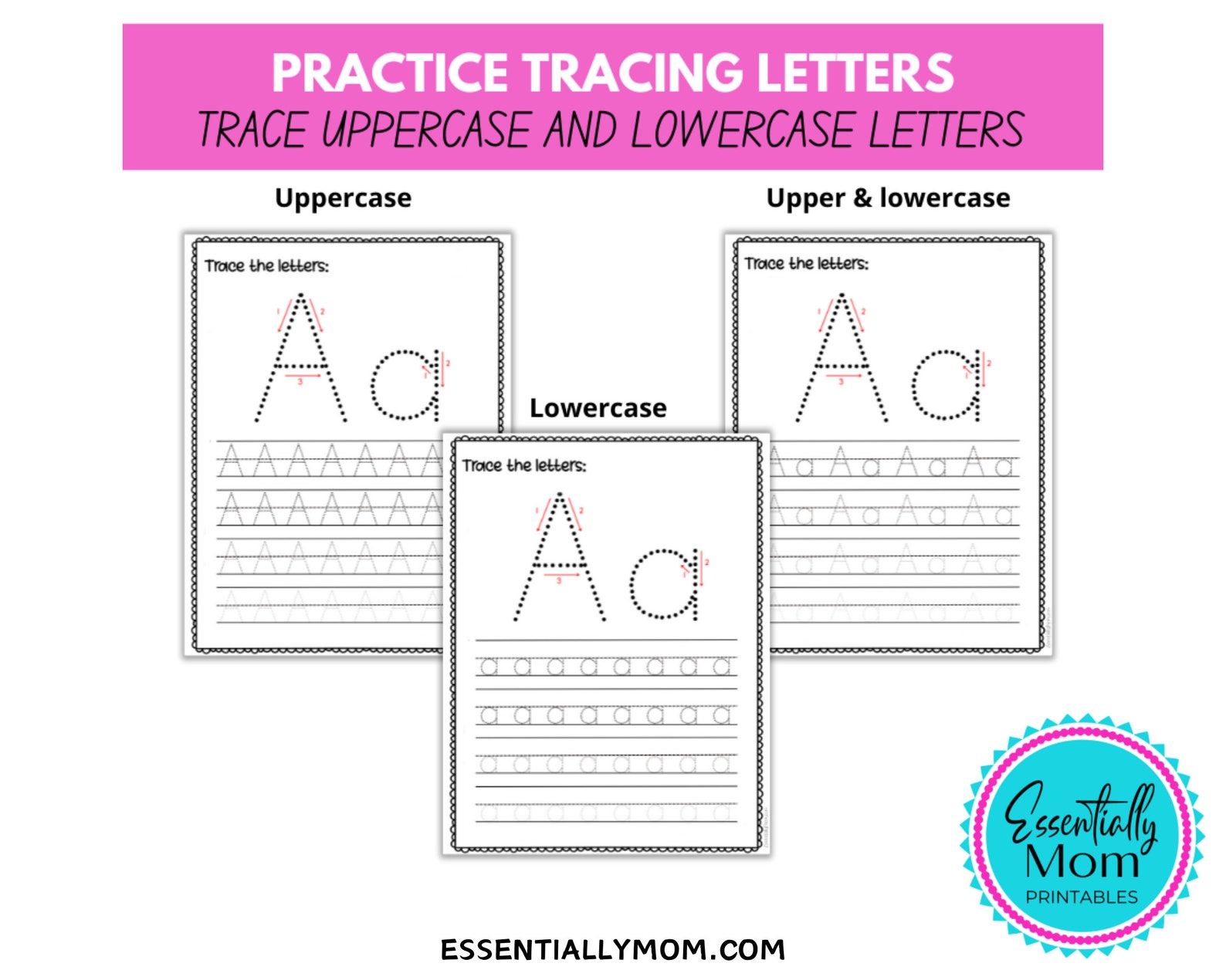 Alphabet Letter Tracing, Kindergarden Handwriting Practice, Uppercase ...