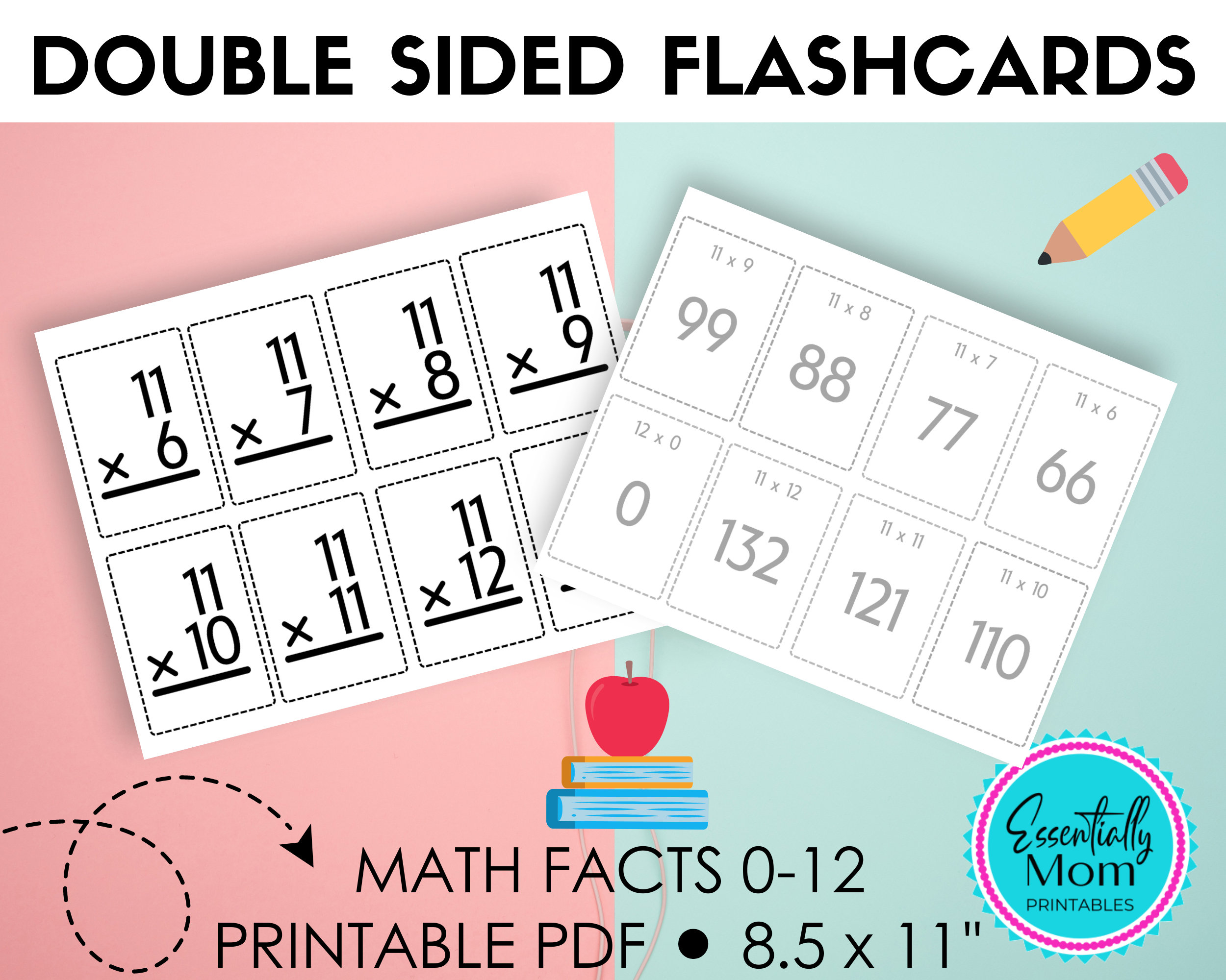 Printable Multiplication Flash Cards 0-12, Downloadable Multiplication ...