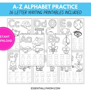 Alphabet Color and Tracing Pages, Alphabet Tracing and Coloring Pages ...