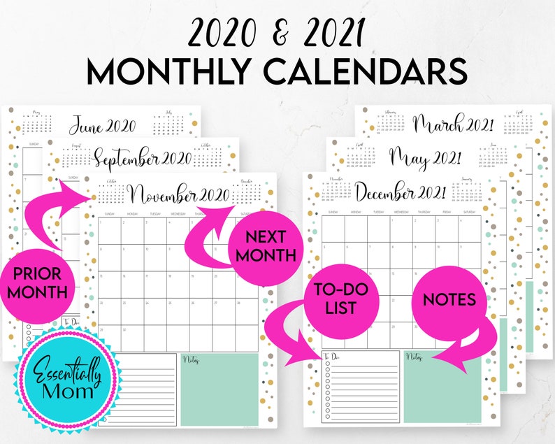 Polka Dot Planner BUNDLE Printable PDF Daily Planner - Etsy