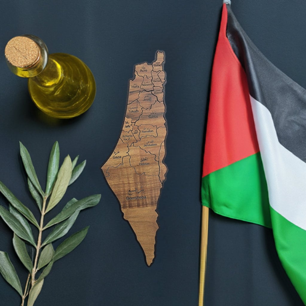 Palestine Map Puzzle Game, Palestine Wooden Map, Handmade Puzzle ...