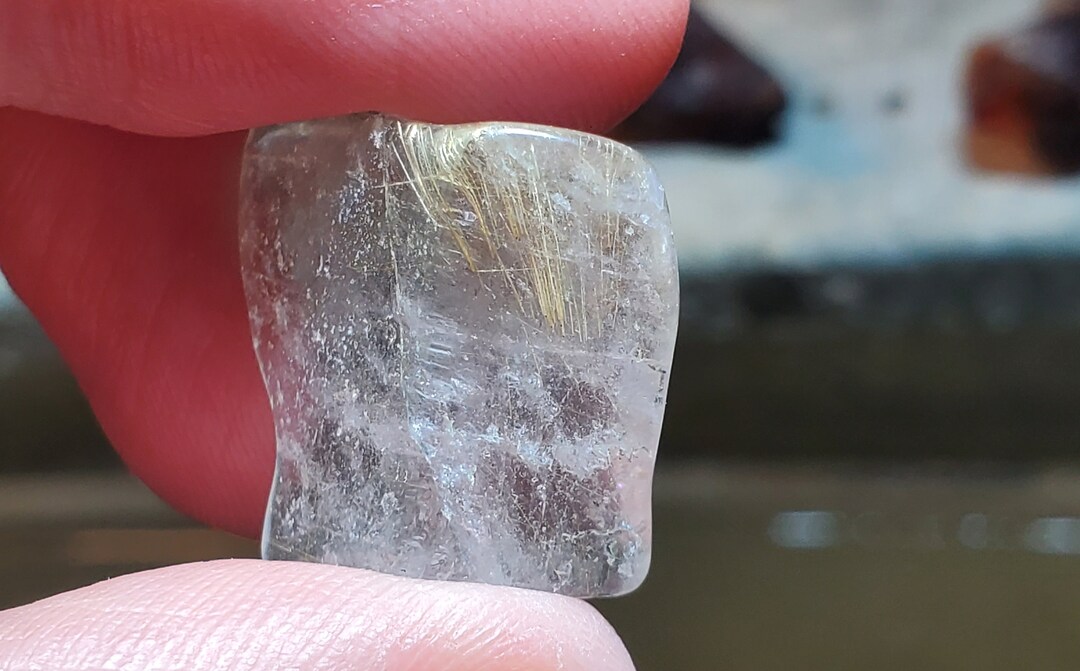 Gold Rutilated Quartz Natural Crystal - Etsy