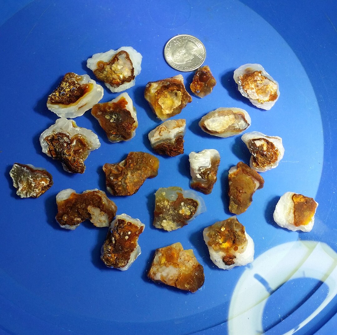 175 Grams of Small Size Mid Grade Arizona Fire Agate Rough - Etsy