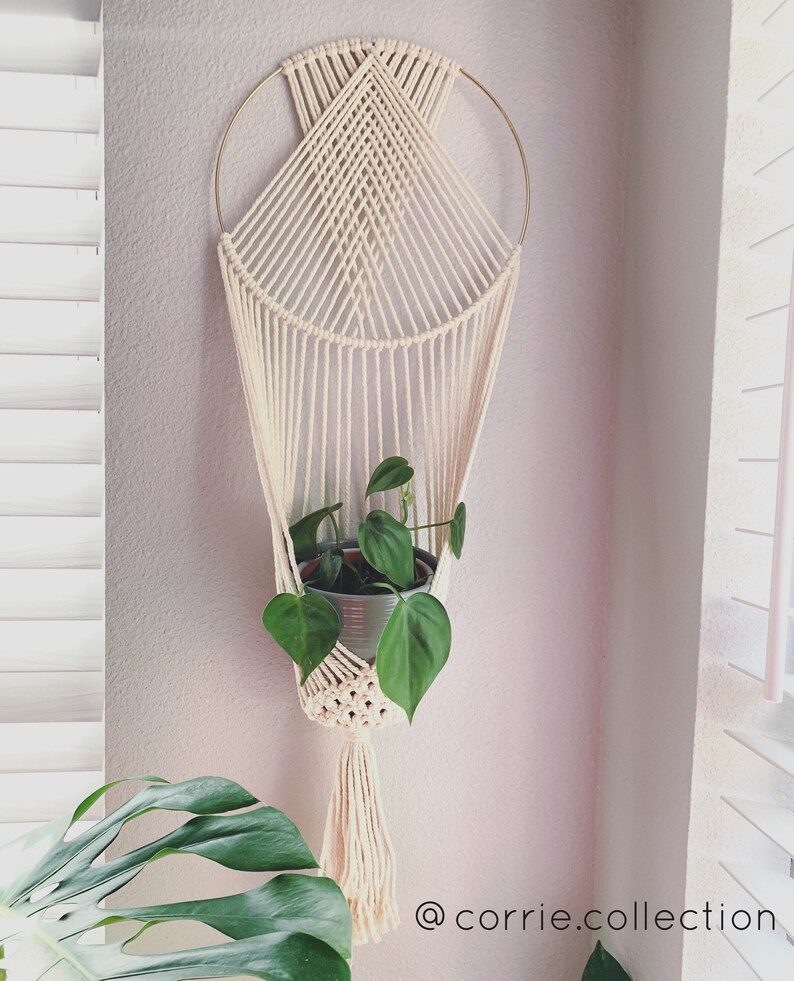 Macrame Ring Plant Hanger Wall Hanging - Etsy