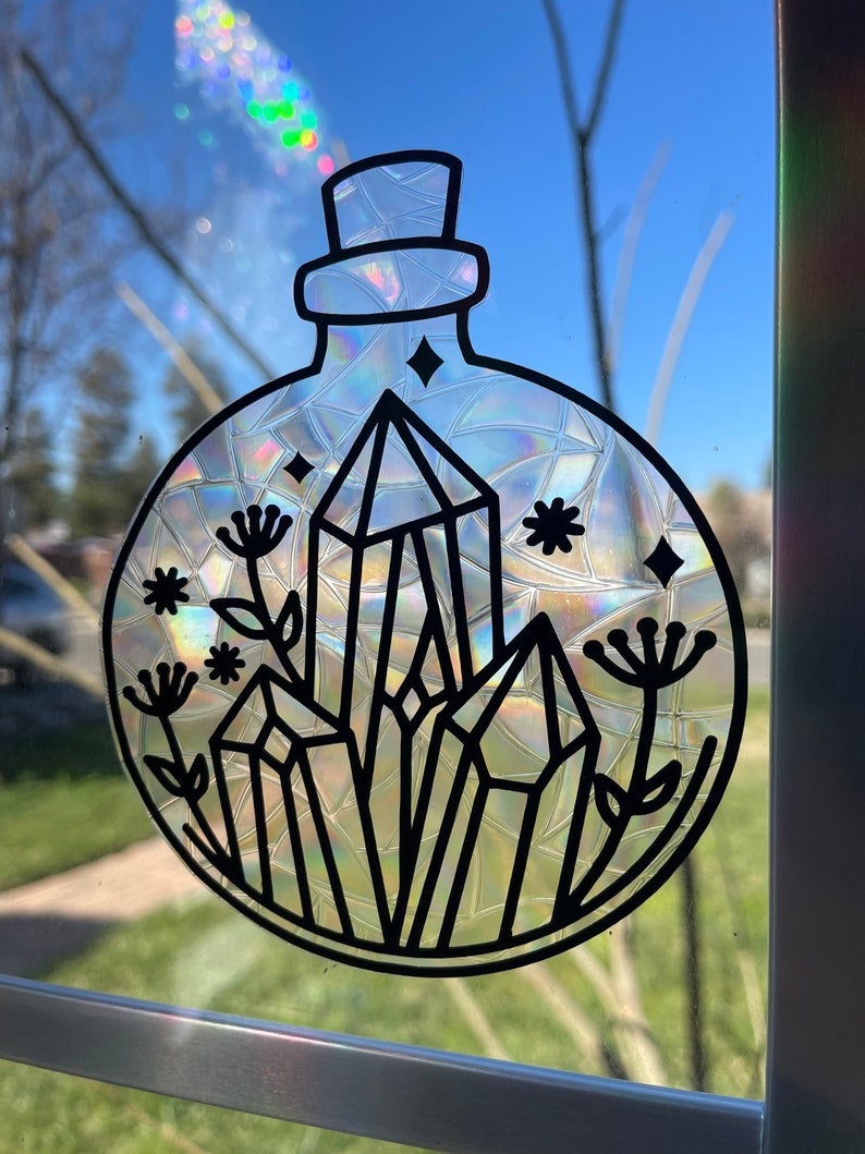 Witchy Window Clings Rainbow Window Clings - Etsy