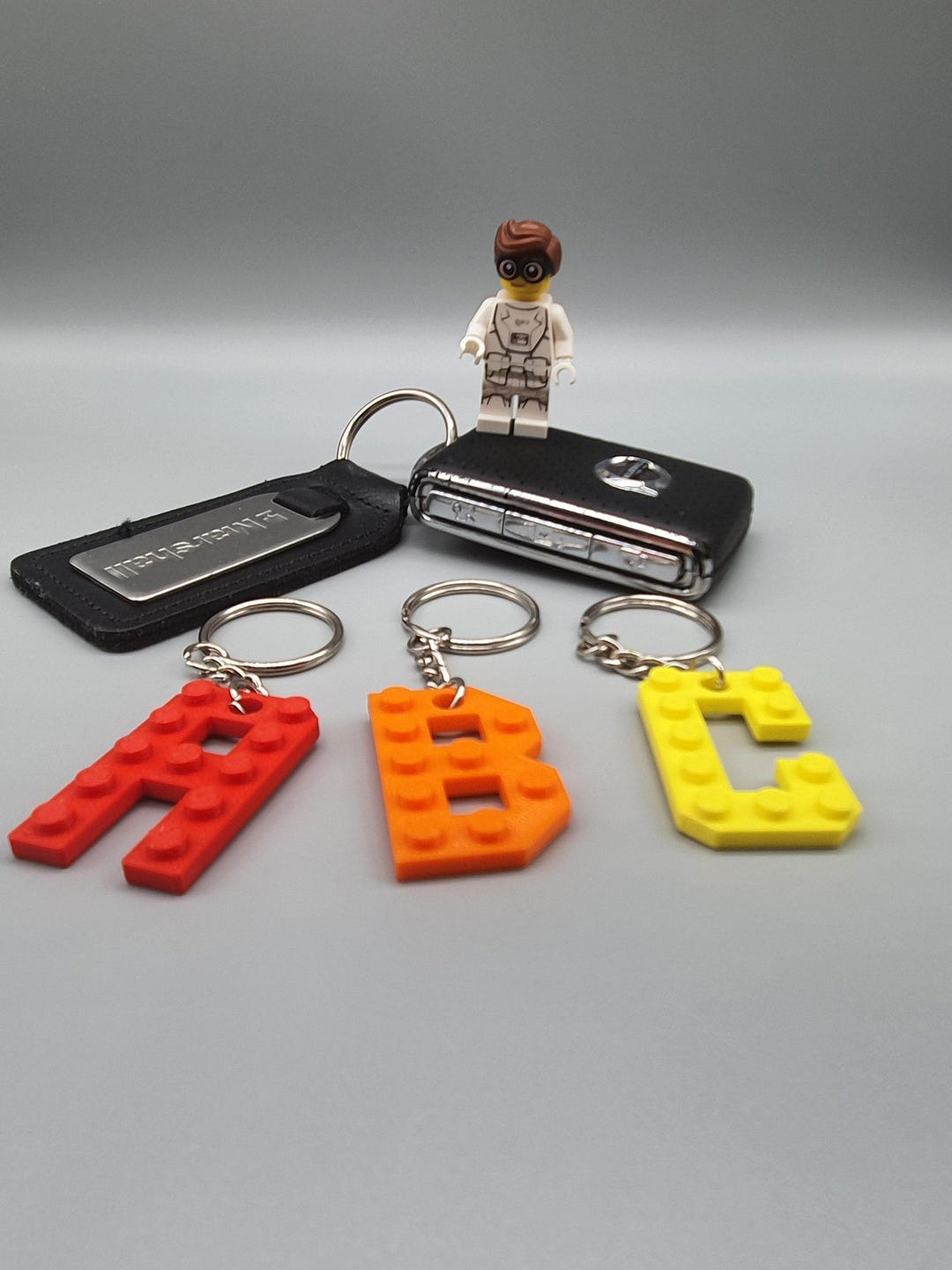 Personalised Initial Keyring, Letter Key Ring, Party Bag Filler,3d ...