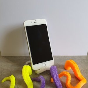 Octopus Tentacle Phone Stand, Phone Holder 3D Printed, Many Colours - Etsy