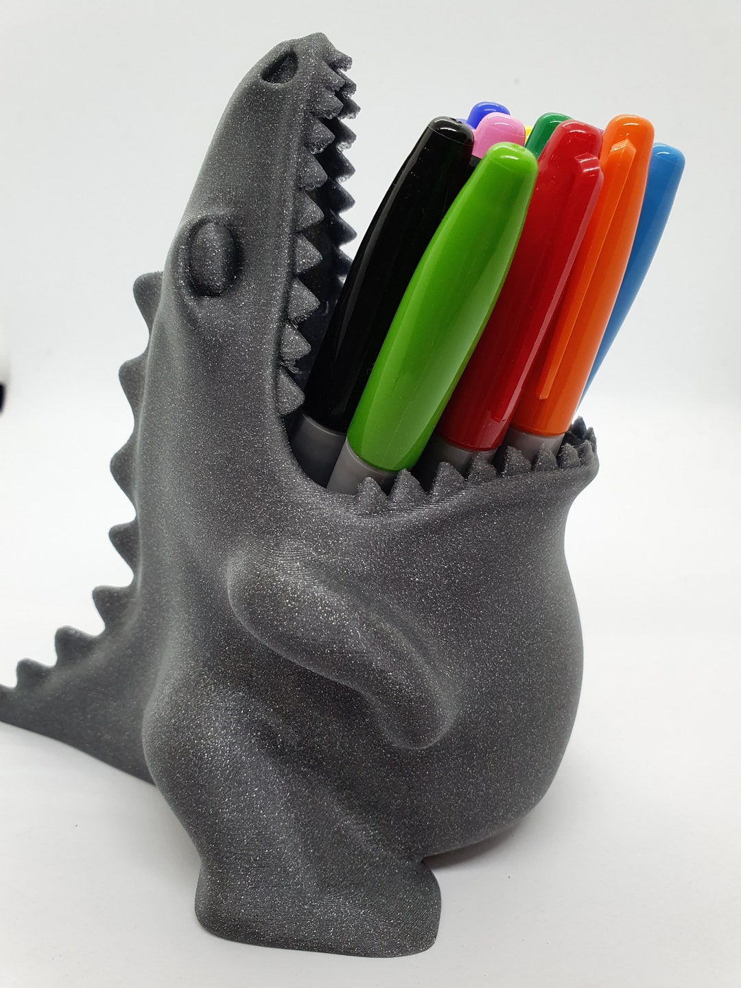 Dinosaur Gluttonous Pen Holder, Children School Accessory, 3D Printed ...