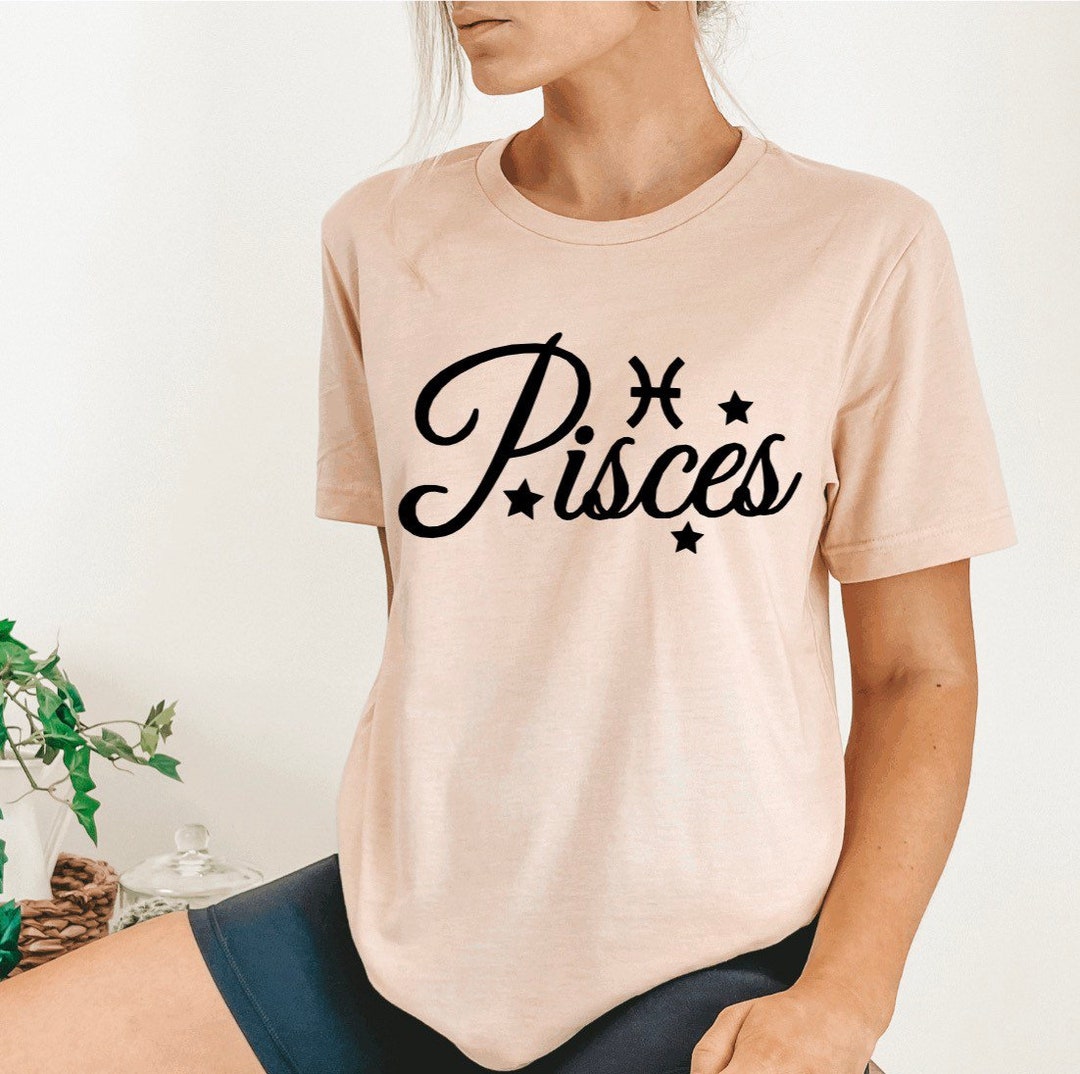 Pisces Shirt Custom Zodiac Sign Shirt Astrology T-shirt Tee Horoscope ...