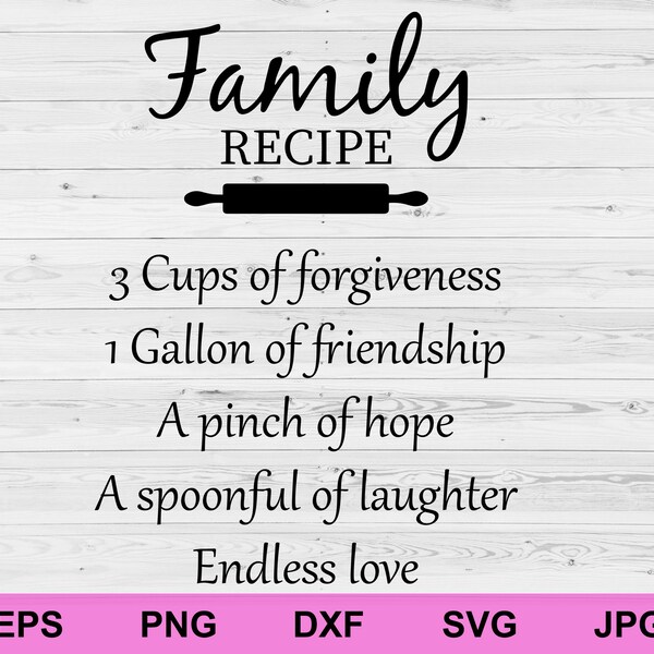 Recipe Svg - Etsy