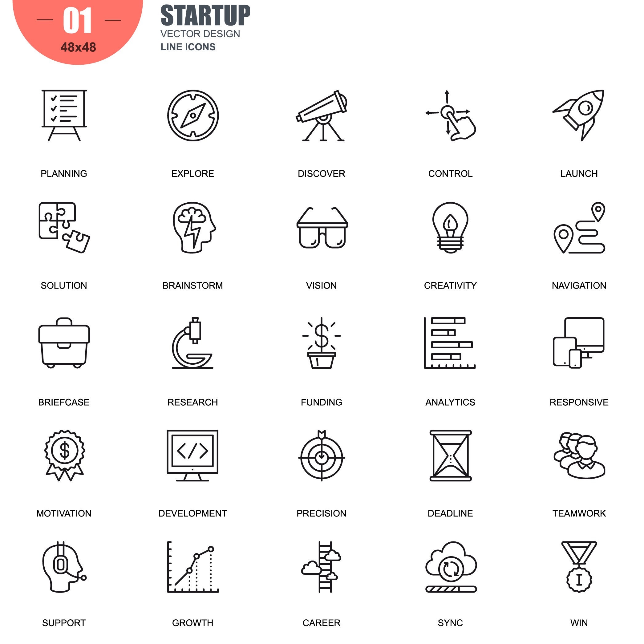 Line Icon Vector Design Svg for Startup Finance Contact - Etsy