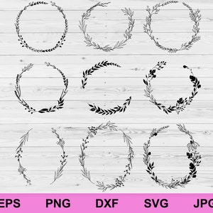 Floral Ornaments Elements Design Bundle Svg, Flowers Elements Svg, Set ...