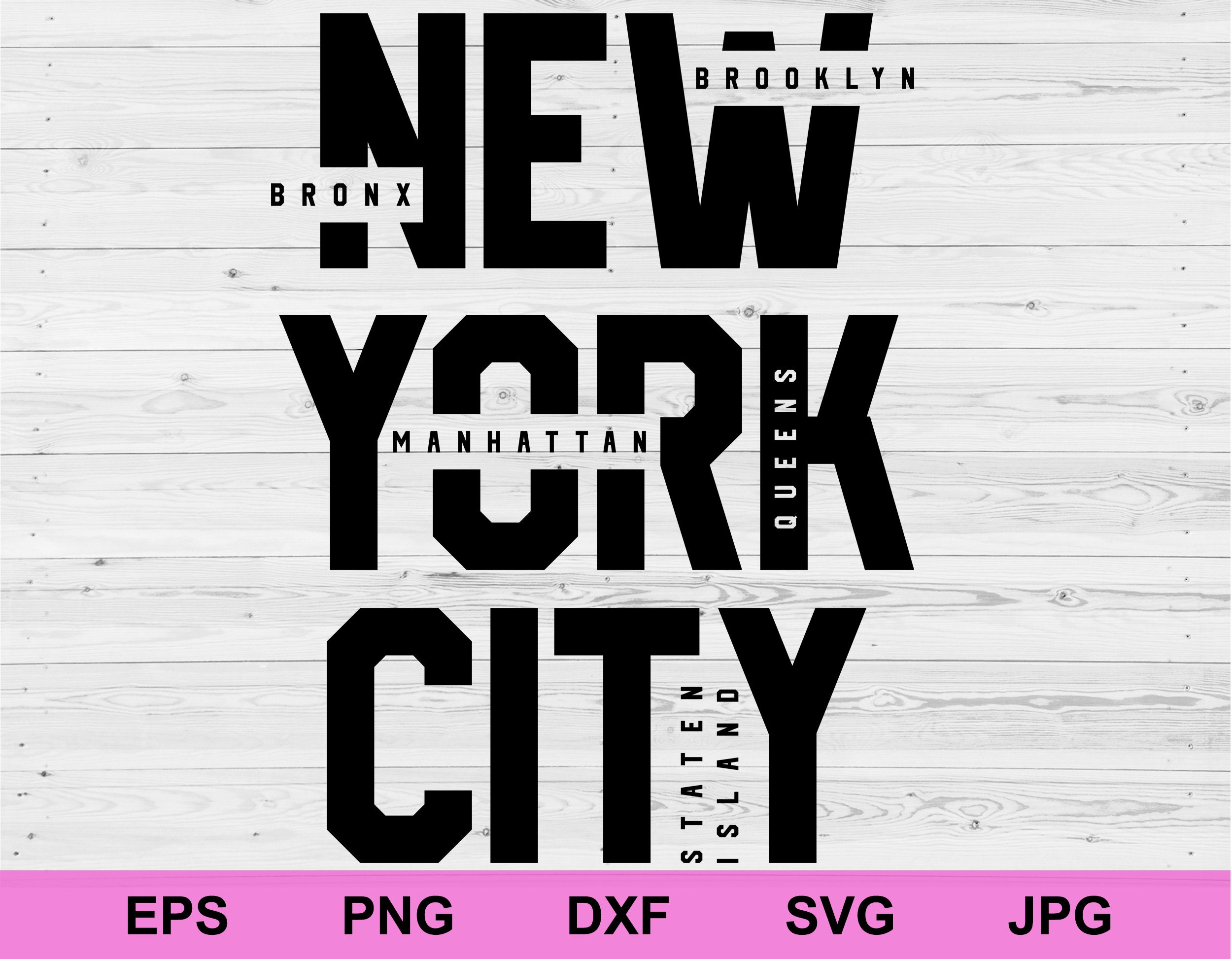 New York City Logo Sign Svg, Positive Affirmations Concept Rules ...