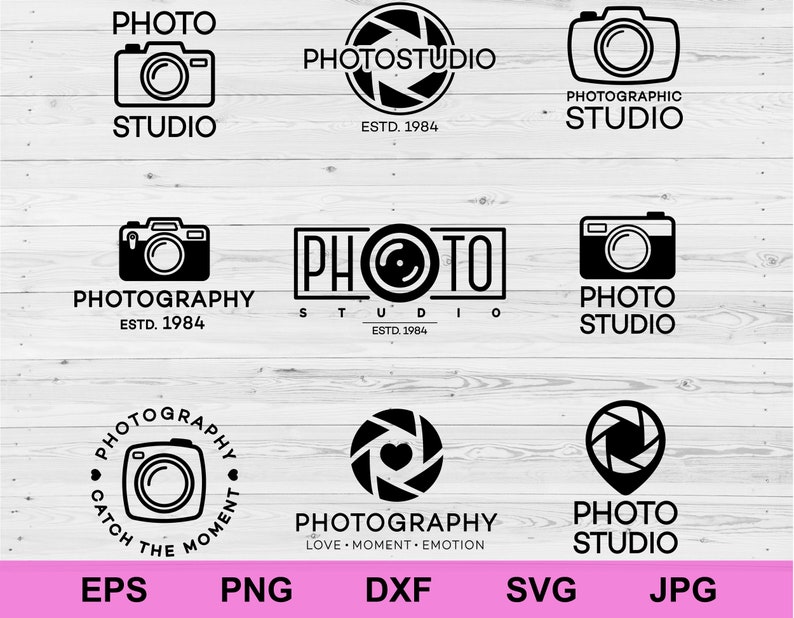Photographic Studio Logo Sign Set of Collection Svg - Etsy