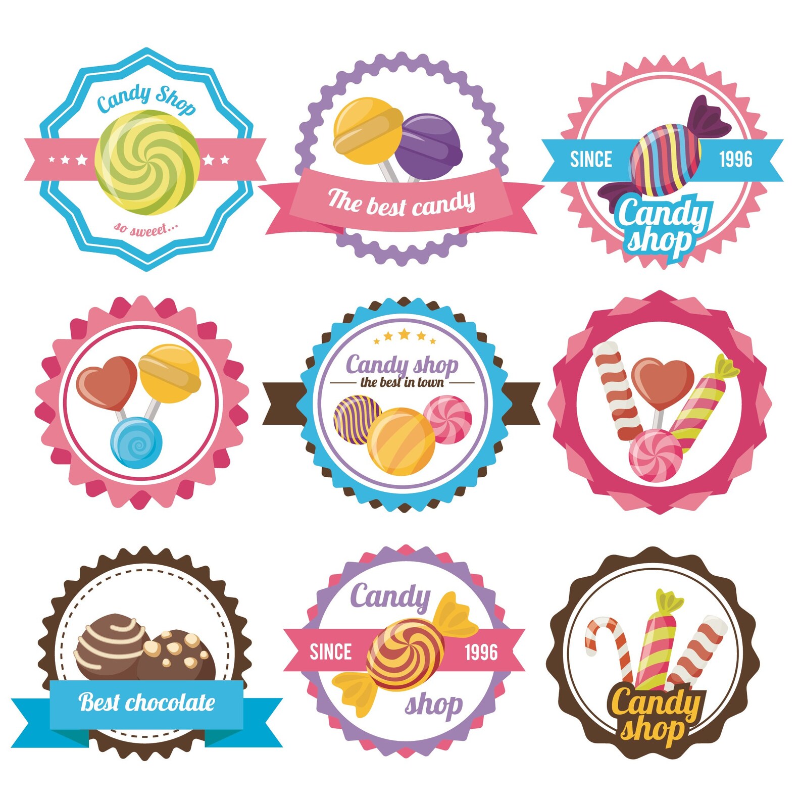 Candy Shop Logo Icon Sign Bundle Design Svg Candy Svg Candy - Etsy