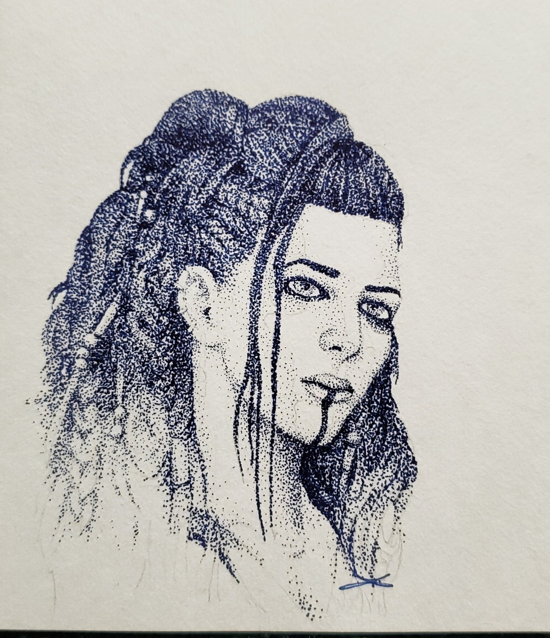 Custom Portrait - Pointillism Ink Drawing - Etsy