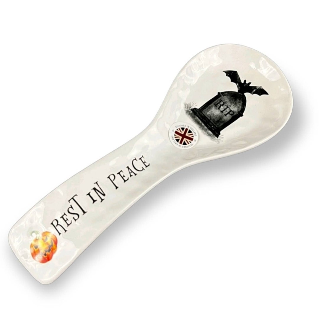 Rest in Peace Tombstone Halloween Spoon Rest Kitchen Utensil - Etsy