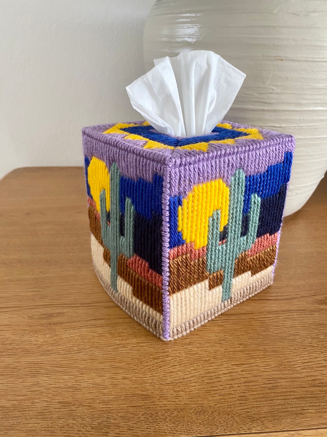 Cactus Tissue Box Cover / Cactus Moon Tissue Box Cover / Cactus Tissue ...