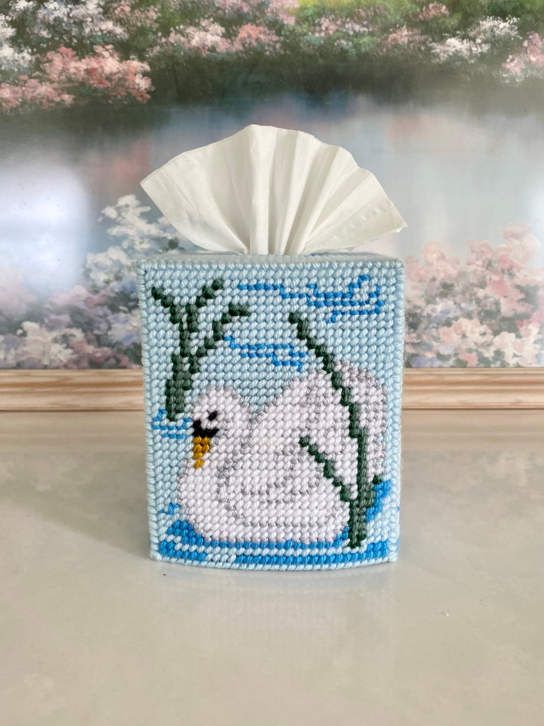 Swan Tissue Box Cover - Etsy