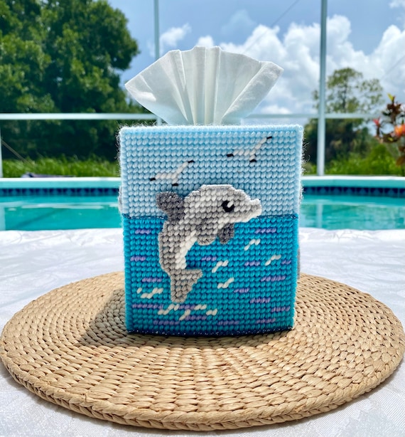 Dolphin Tissue Box Cover Porpoise Tissue Box Cover Etsy