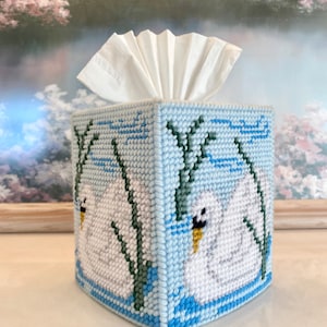 Swan Tissue Box Cover - Etsy