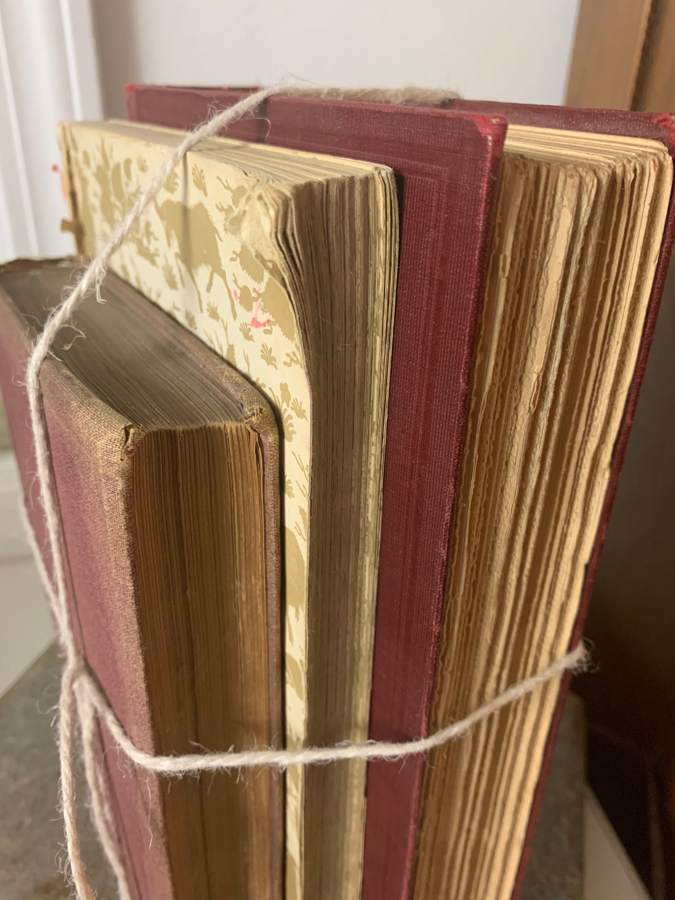 Vintage Collection of Red and Gold Books for Valentines Day - Etsy